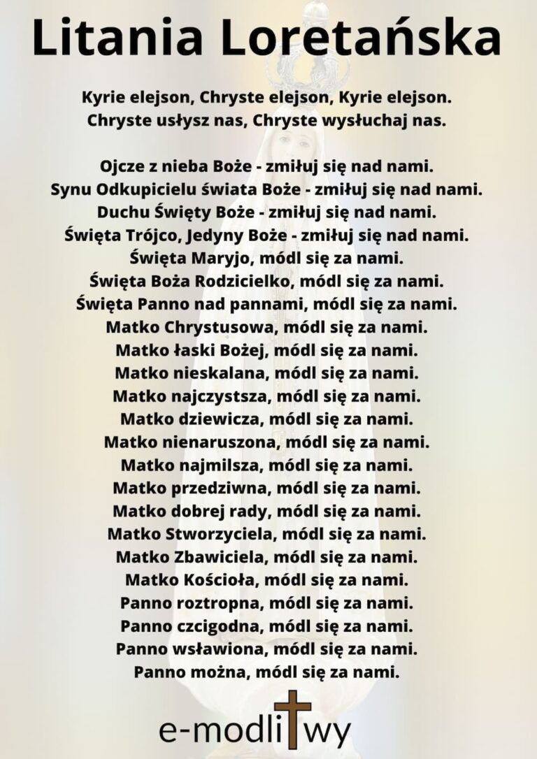 Litania Loretańska do Matki Bożej - E-modlitwy